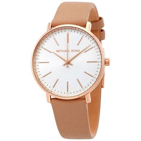 Michael Kors Pyper Leather Strap Womens Watch