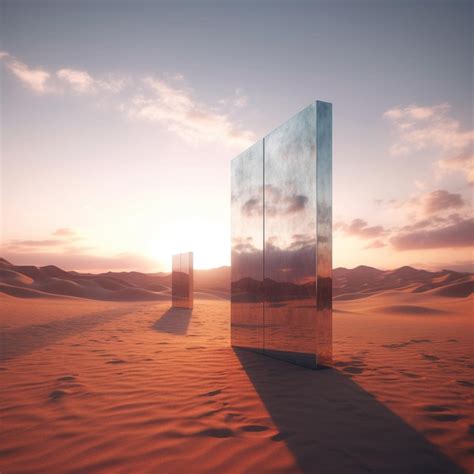 Premium Photo A Glass Box Is Floating In The Water With Clouds On A