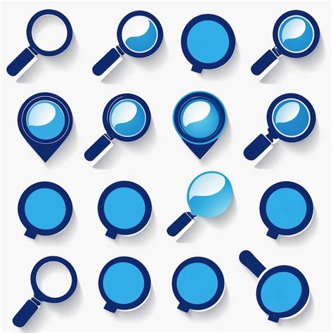 premium photo search vector icon blue color