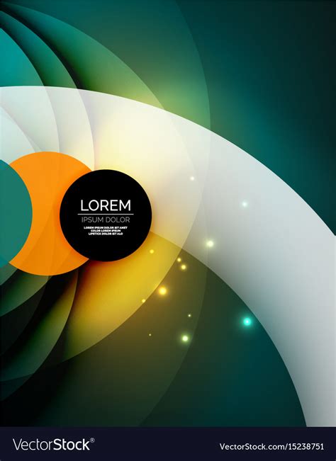 Overlapping Circles On Glowing Abstract Background