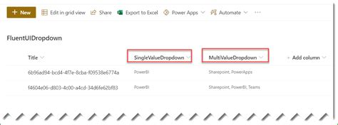 SPFx Fluent UI React Dropdown Example