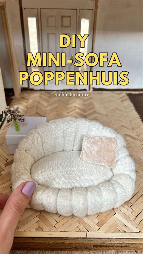 Poppenhuis Opknappen Miniatuur Meubels Zelf Maken Mini Sofa Doe Het Zelf Pop Kartonnen