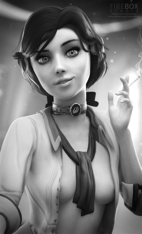 Rule 34 1girls 3d Alternate Version Available Bioshock Bioshock Infinite Black And White Black