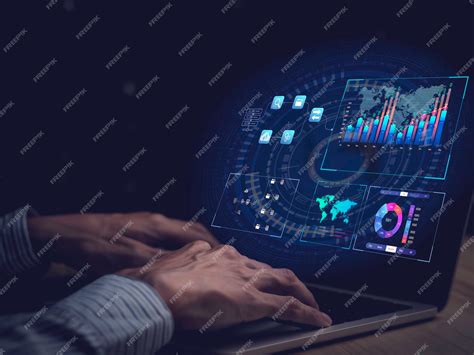 Premium Photo Businessman Working With Business Analytics And Data Management System On