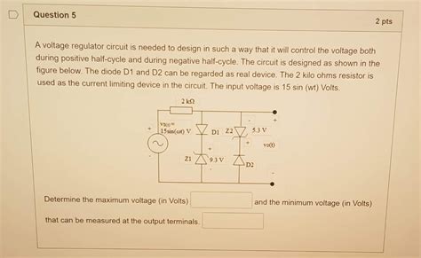 Solved Question Pts The Output Dc Voltage V Of A Chegg