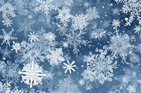 Premium Ai Image A Close Up Of A Snowflake Background With Many Different Snowflakes Generative Ai