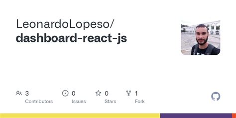 Github Leonardolopesodashboard React Js