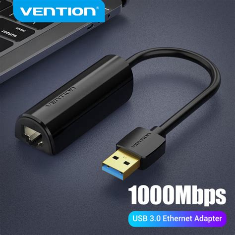 Vention Usb กับ Usb อะแดปเตอร์แปลงไฟสาย Lan 3 0 2 0อะแดปเตอร์อีเทอร์เน็ต Usb To Rj45 Converter