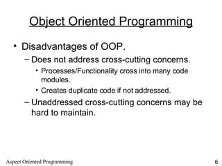 Aspect Oriented Programming PPT