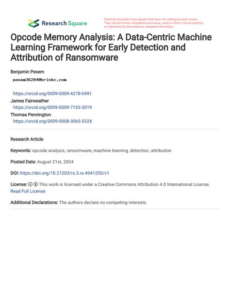pdf opcode memory analysis a data centric machine learning framework for early detection and