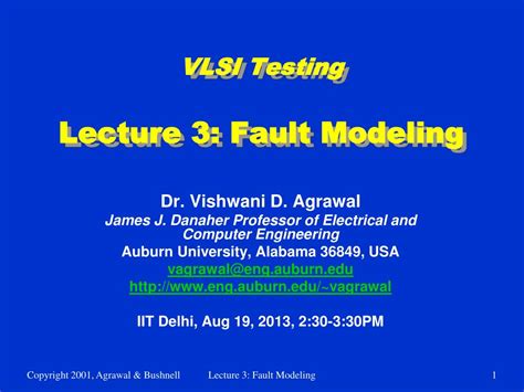 ppt vlsi testing lecture 3 fault modeling powerpoint presentation