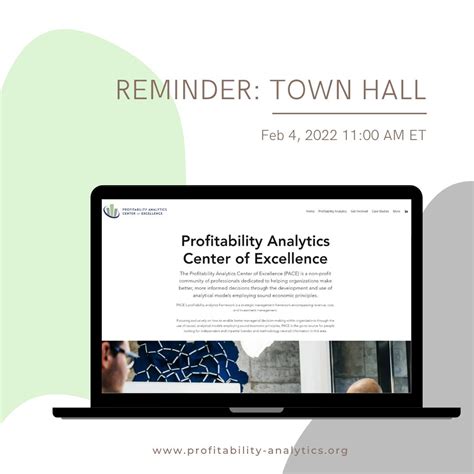 Profitability Analytics Center Of Excellence On Linkedin Pace Townhall Academic