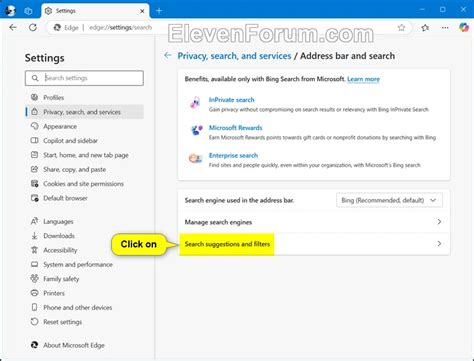 Enable Or Disable Autosuggest In Address Bar Of Microsoft Edge Windows 11 Forum