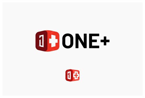 Premium Vector Box With Number 1 And Plus Logo Design