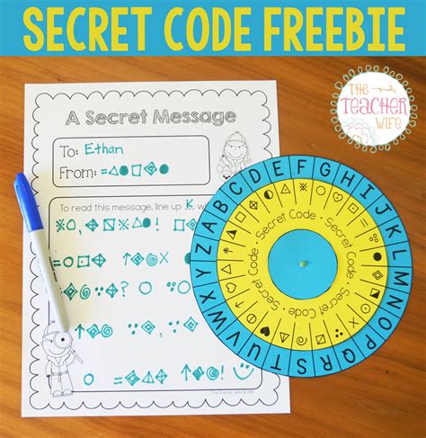 The Teacher Wife Secret Code Freebie