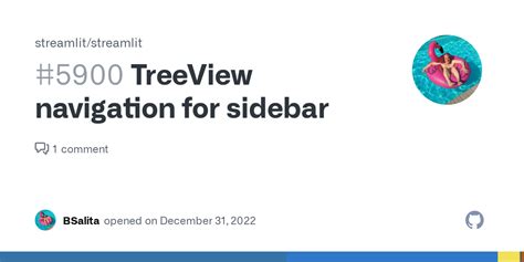 Treeview Navigation For Sidebar · Issue 5900 · Streamlitstreamlit