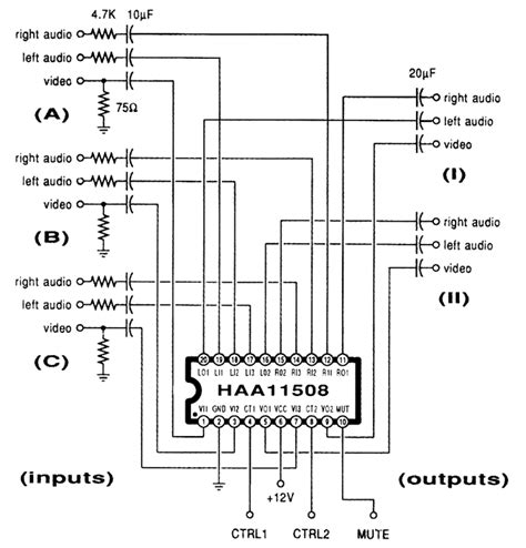 SIMPLE VIDEO AUDIO SWITCHER Switch Control Control Circuit Circuit Diagram SeekIC Com