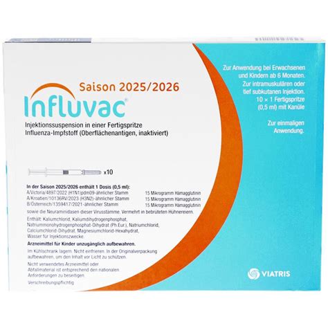 Influvac 20252026 Inj Suspf Spmit Kanüle 10x05 Ml Mit Dem E