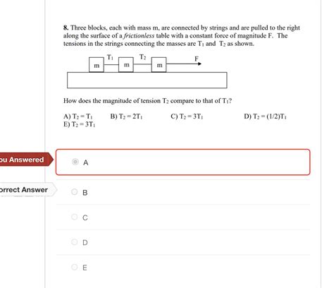 Solved Three Blocks Each With Mass M Are Connected By Chegg