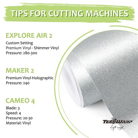 Teckwrap Shimmer Vinyl Glitter Adhesive Craft Vinyl