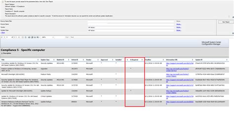 Sccm Updates Report Is Required Column Rsccm