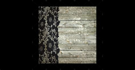 Rustic Chic Modern Girly Gray Barn Wood Black Lace Western Country Sticker Teepublic