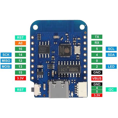 wemos d1 mini v4 esp8266 usb c otronic