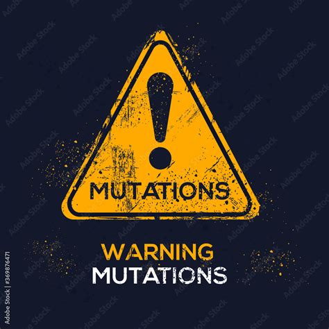 Warning Sign Mutations Vector Illustration Stock Vector Adobe Stock