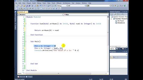 062 Functions Byval Byref Optional Paramarray 2010 Youtube