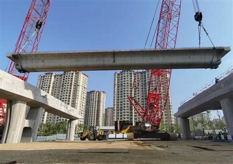 新进展！中建筑港唐山路快速路工程文昌路高架主线混凝土箱梁全部吊装完成 行业新闻 人民交通网