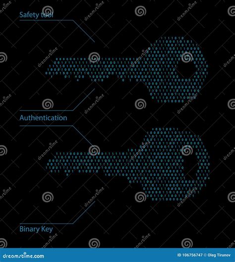 Binary Code Password Safety Tool Stock Vector Illustration Of Lock