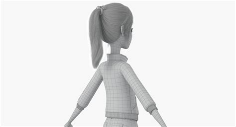 Cartoon Moto Girl Rigged 3d Model Rigged Cgtrader