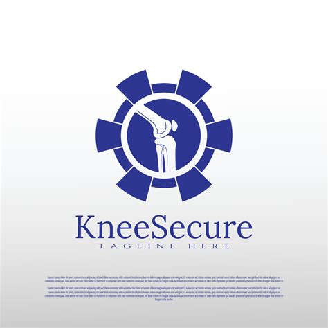 Knee Bone Logo With Care Concept Healthcare And Medical Icon