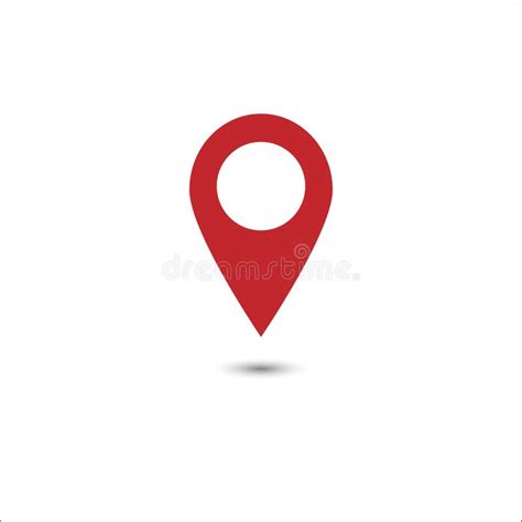 Vector Of Red Map Pointer Icon Gps Location Symbol Stock Illustration