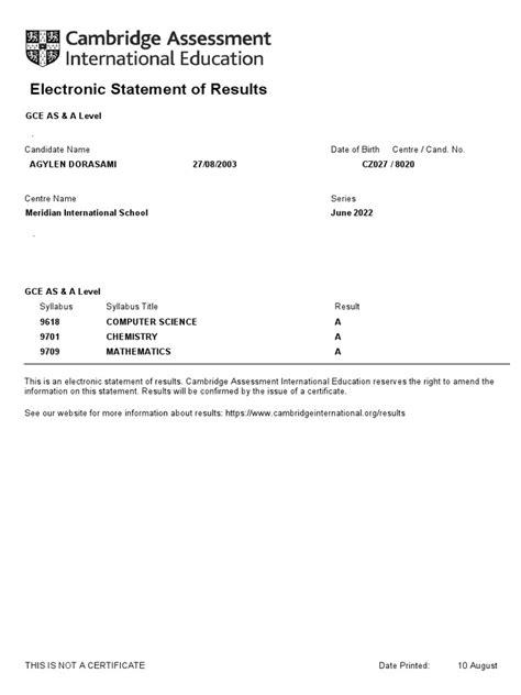 As And A Level Result Pdf