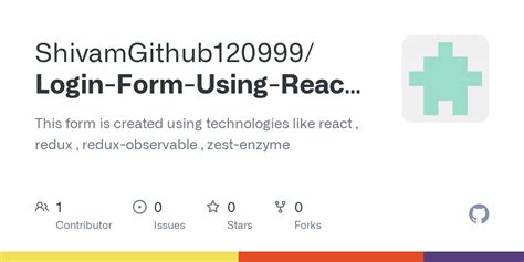 Github Shivamgithub120999login Form Using React Redux This Form Is