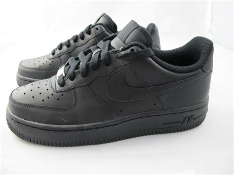 NEW JUNIORS NIKE AIR FORCE 1 314192-009 BLACK/BLACK | eBay