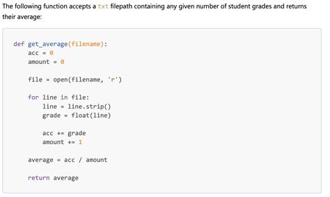 Solved The Following Function Accepts A Txt Filepath