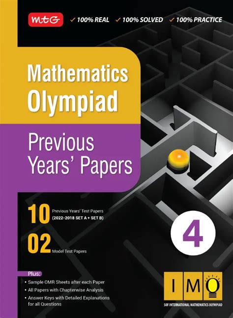 Mtg Class 4 Mathematics Olympiad Previous 5 Years Papers For 2024 Exam