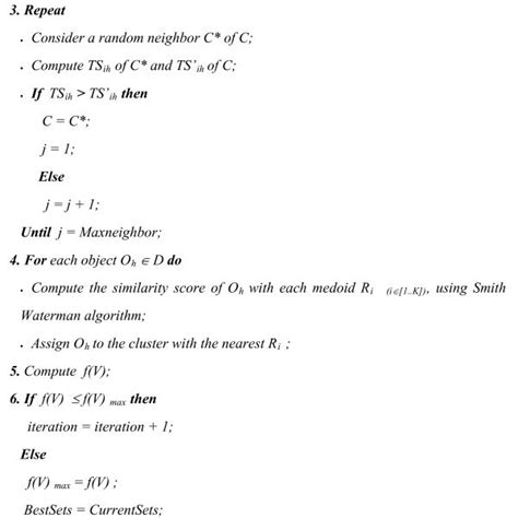 pseudo code for pro clarans algorithm download scientific diagram