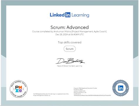 Happy To Learn Advanced Concepts On Scrum Anshuman Mishra Project Management Agile Coach