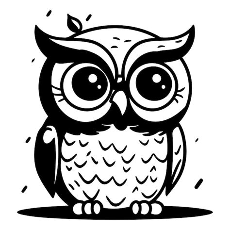 Cute Cartoon Owl Vector Illustration Isolated On A White Background