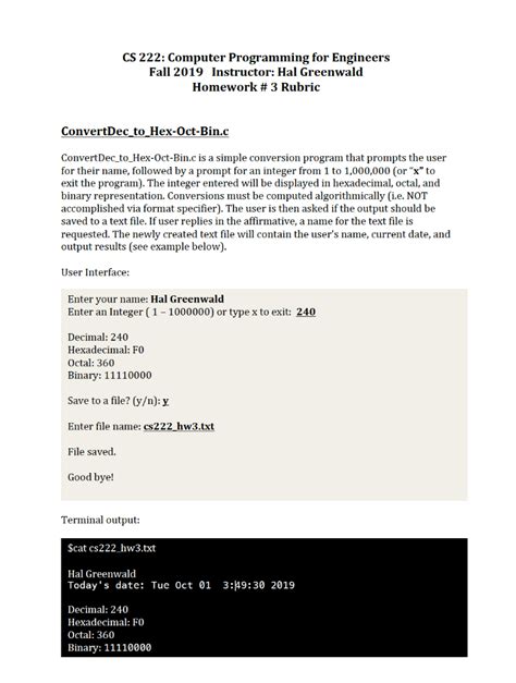 CS Computer Programming For Engineers Fall Chegg Com