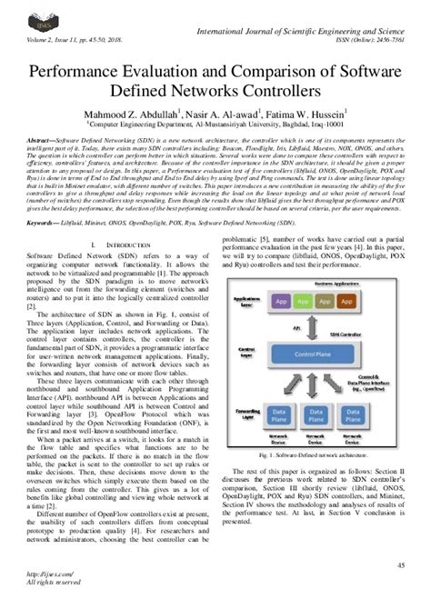 Pdf Performance Evaluation And Comparison Of Software Defined