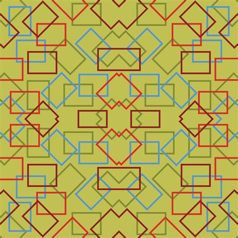 Geometric Seamless Pattern Abstract Motif Vintage Retro Golden Green Style Vector Design For