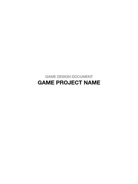Gdd File Template Pdf
