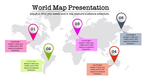 Simple World Map PowerPoint Slide Template PPT Designs