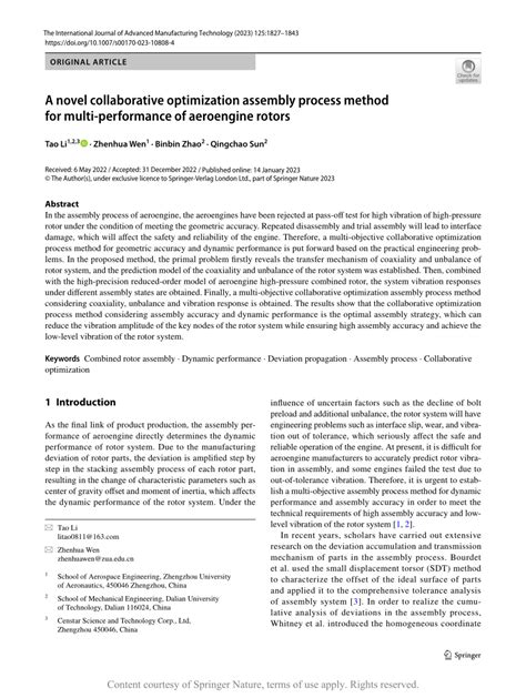 A Novel Collaborative Optimization Assembly Process Method For Multi