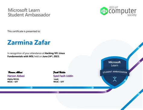 Zarmina Zafar On Linkedin Linuxfundamentals Wsl Techworkshop
