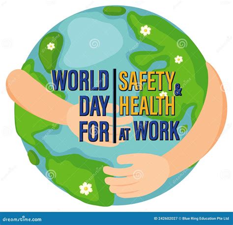 Poster Design For World Day For Safety And Health At Work Stock Vector